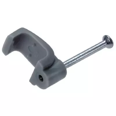 Unifix Flat Twin Earth Cable Clips 4mm Grey | Low Prices