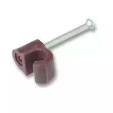 Unifix Round Cable Clips 6mm Brown | Tradefix Direct