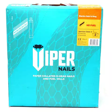 Viper Nails 75 x 3.1mm Galvanised Annular Ring No Gas