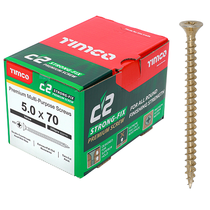 C2 Strong Fix Premium Screws 5.0 x 70mm | Tradefix Direct