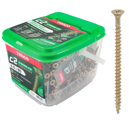 C2 Strong Fix Premium Screws In Tubs 5 x 80mm | Low Prices