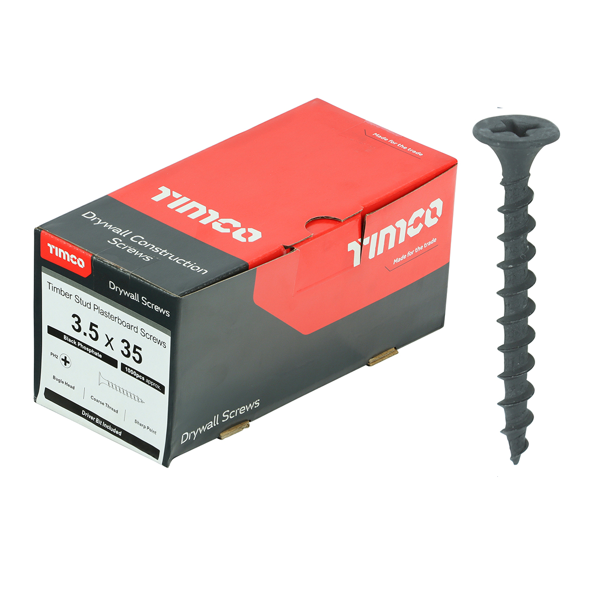 Timco Drywall Screws Black Coarse Thread 35mm | Low Prices