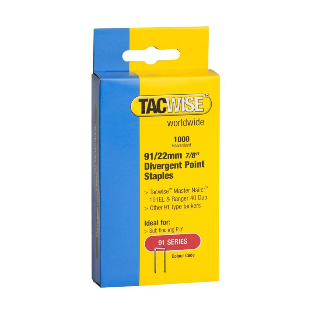 Tacwise Staples 91 Series 22mm Divergent Point | Low Prices